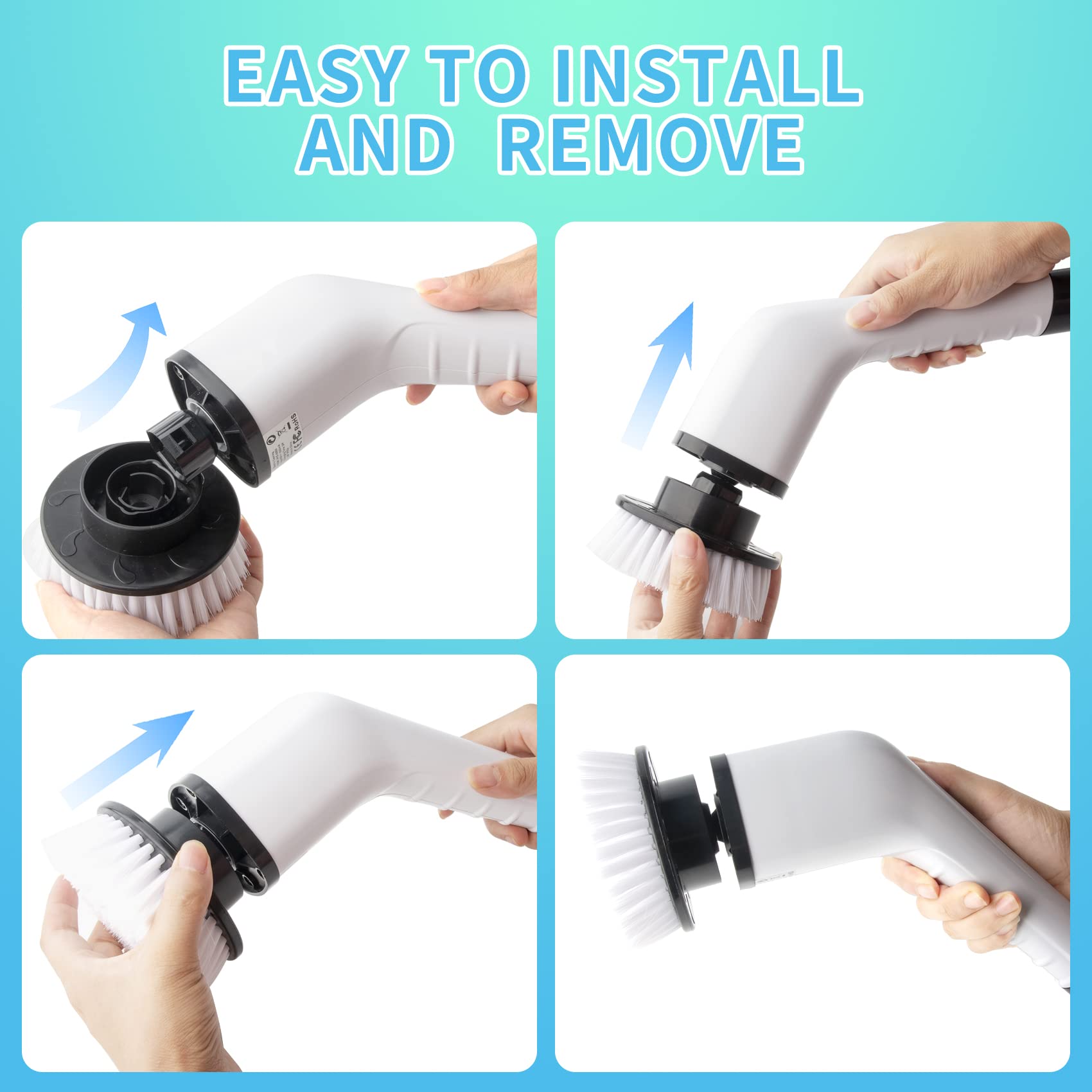 7 PCS Replacement Brush Heads for Electric Spin Scrubber,Yisigal Multipurpose Cleaning Brush Heads.