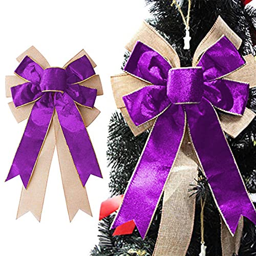 Purple Wired Velvet Ribbon for Gift Wrapping, Chrisrtmas Tree (2-1/2 inch, 5 Yards)