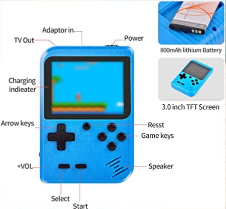 Handheld Game Console. Retro Mini Game Console.500 Non-Repeating Classic FC Games.3.0-inch Screen TV Connection.Adult and Children Game Consoles,Birthday Present