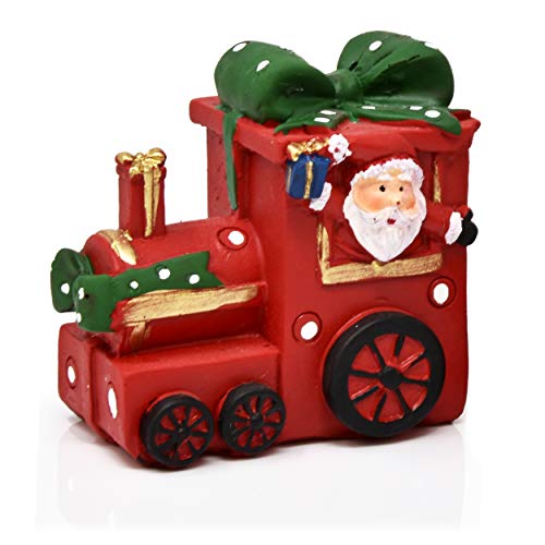 Gift Boutique Christmas Train Snow Globe Decoration 4 Piece Glitter Dome Water Globes Santa Snowman Winter Tree Glass Ball Collectible Table Decor