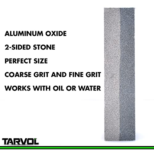 Combination Knife/Tool Sharpening Stone (2 Sided - Ultra Fine & Medium Grit) - Rectangle Sanding Stone Block - Perfect for Sharpening & Polishing Knives, Tools, Bits, Chisels