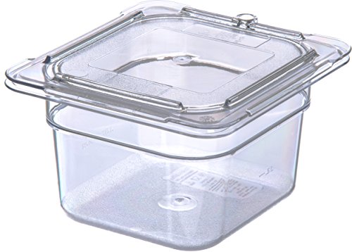 Carlisle FoodService Products 10316U07 StorPlus Sixth Size Polycarbonate Universal Flat Surface Food Pan Lid, Clear