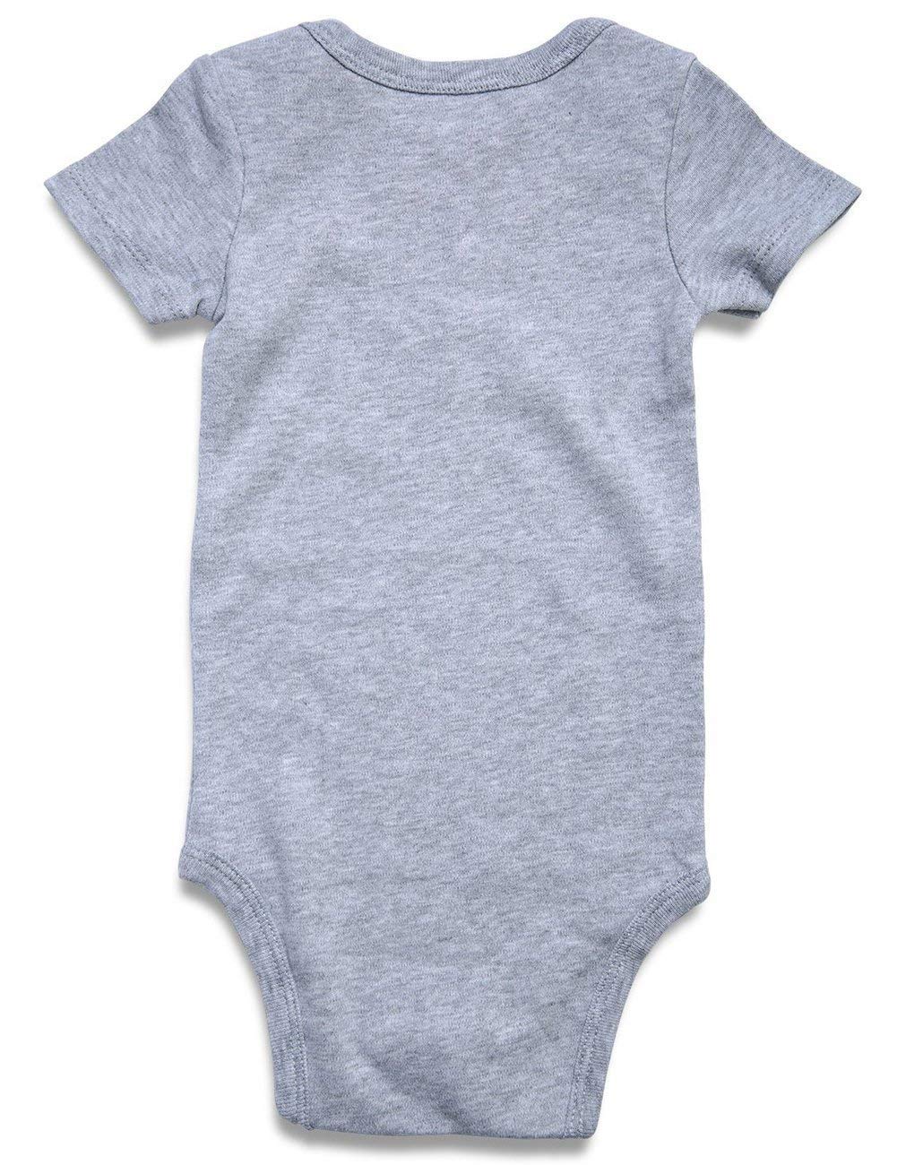 Funnycokid Infant Romper Jumpsuit Clothes My Siblings Have Paws Short Sleeve Bodysuits Cotton, Grey, 70/0-3 Months