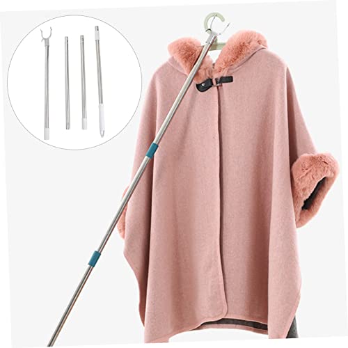 Cabilock 3pcs Clothing Shelf Cm Rod Utility Steel Outdoor Reacher Curtain Reach Retractable Hanger Pole Clo Stainless Adjustable Clothes Telescopic Wardrobe Poles Reaching with Long