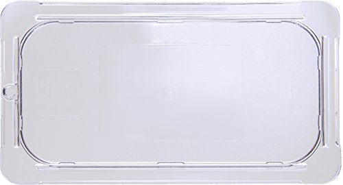 Carlisle FoodService Products 10276U07 Polycarbonate Universal Flat Lid, 12-3/4" Length x 7" Width x 7/16" Height, Clear, For TopNotch One-Third Size Food Pans (Case of 6)