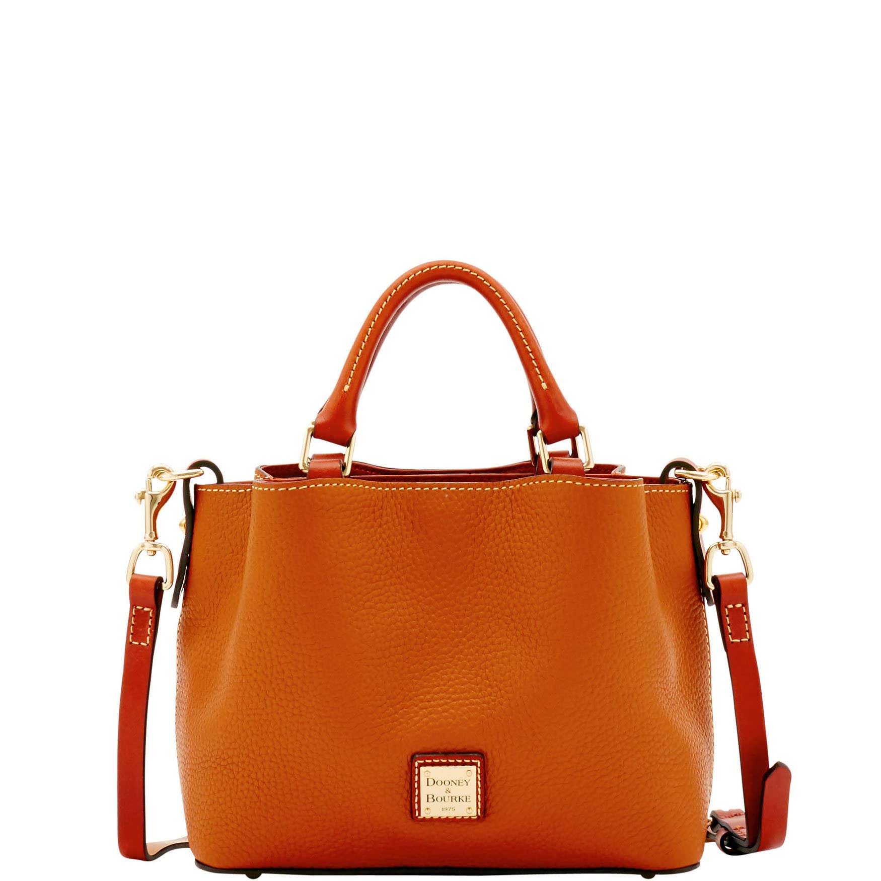 Dooney & Bourke Handbag, Pebble Grain Mini Barlow Satchel - Brown