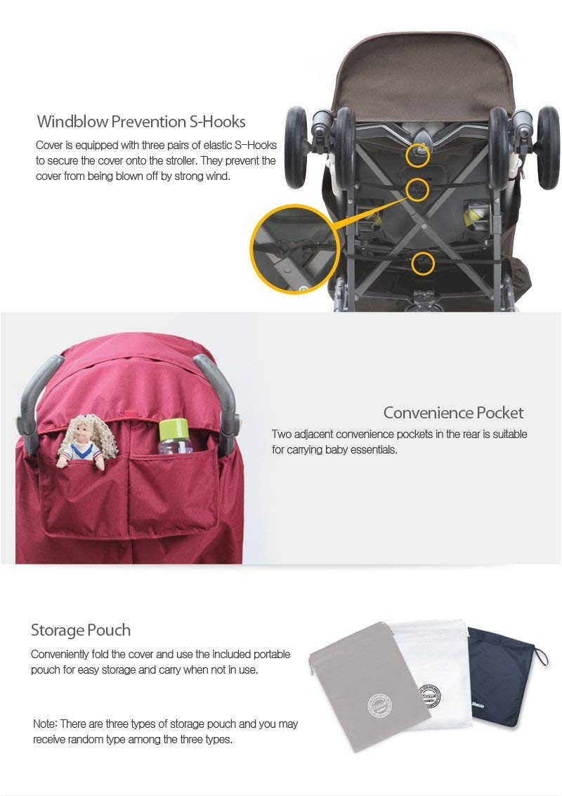 Manito Melange Alpha Stroller Weather Shield (Black)