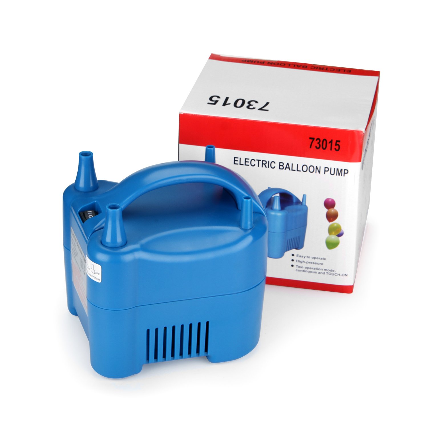 AGPtek 680W High Power Two Nozzle High Power Electric Balloon Inflator Pump Portable Blue Air Blower,Inflate in One Second, BP3-EU