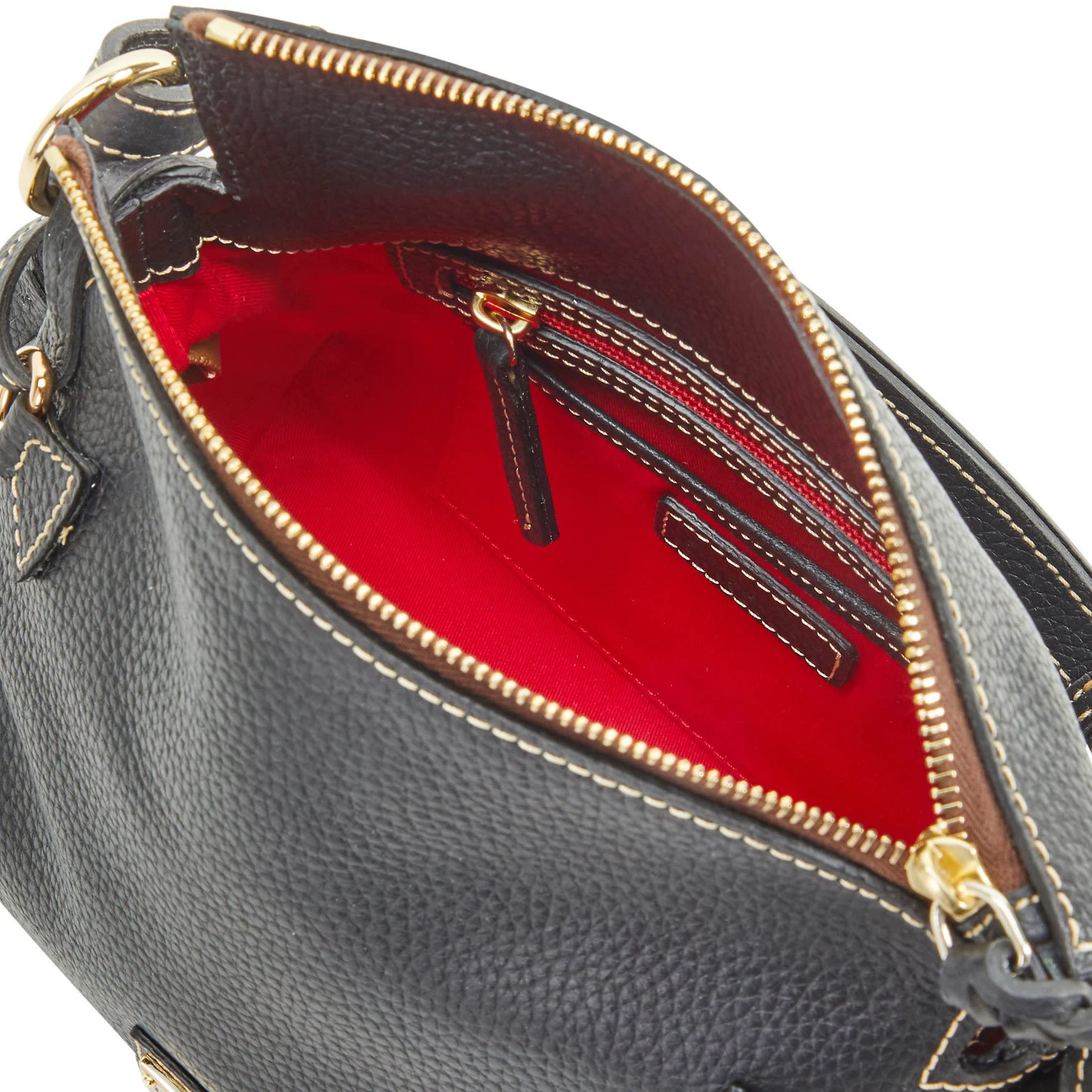 Dooney & Bourke Handbag, Pebble Grain Tassel Shoulder Bag - Black