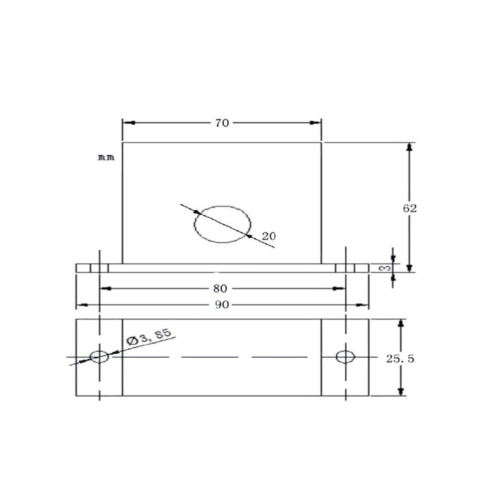 Akozon Current Sensing Switch Normally Open Current Sensing Switch Adjustable AC 0.5-200A SZC03-NO-AL-CH