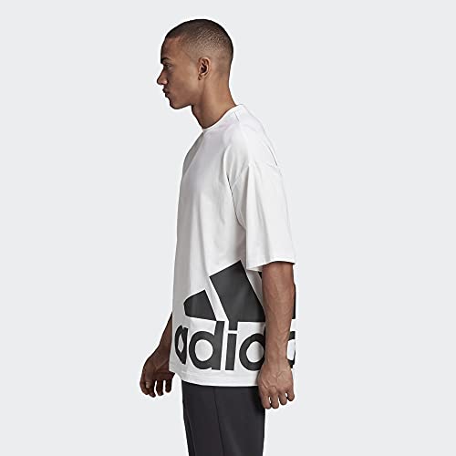 adidas mens Big Badge of Sport Boxy Tee White/Black XX-Large