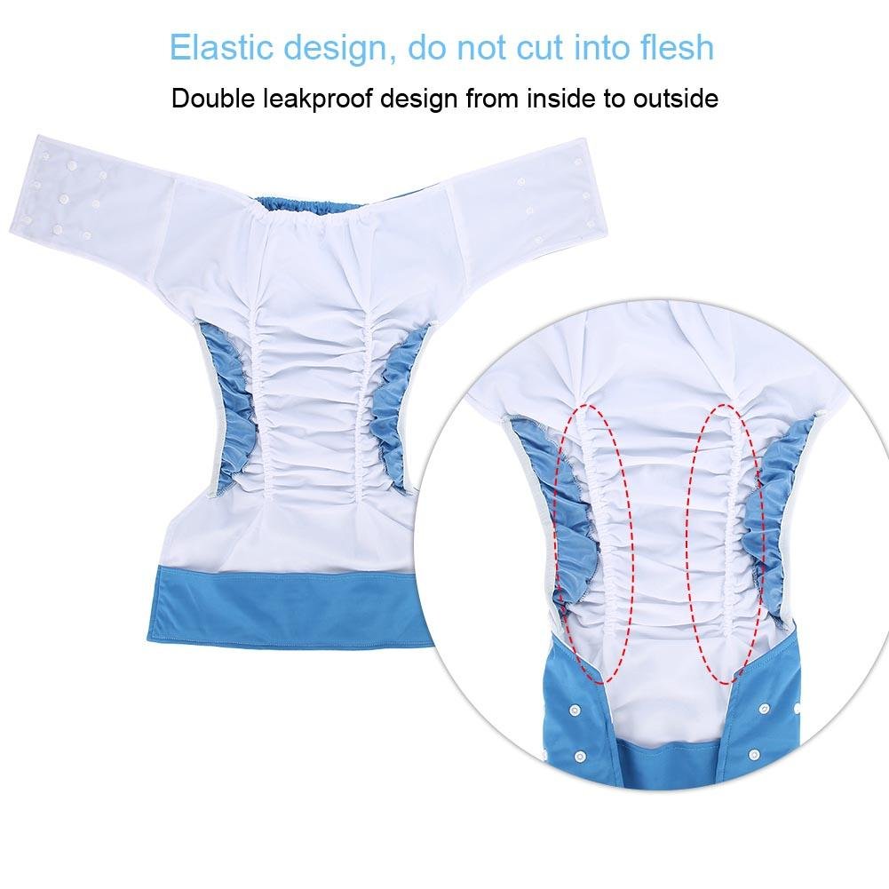 Washable Adult Diaper, Oversize Reusable Diaper Pants Against Incontinence, Used with Reusable Diaper Pad, Dual Opening Pocket Adjustable Leak- for The Elderly and Disabled