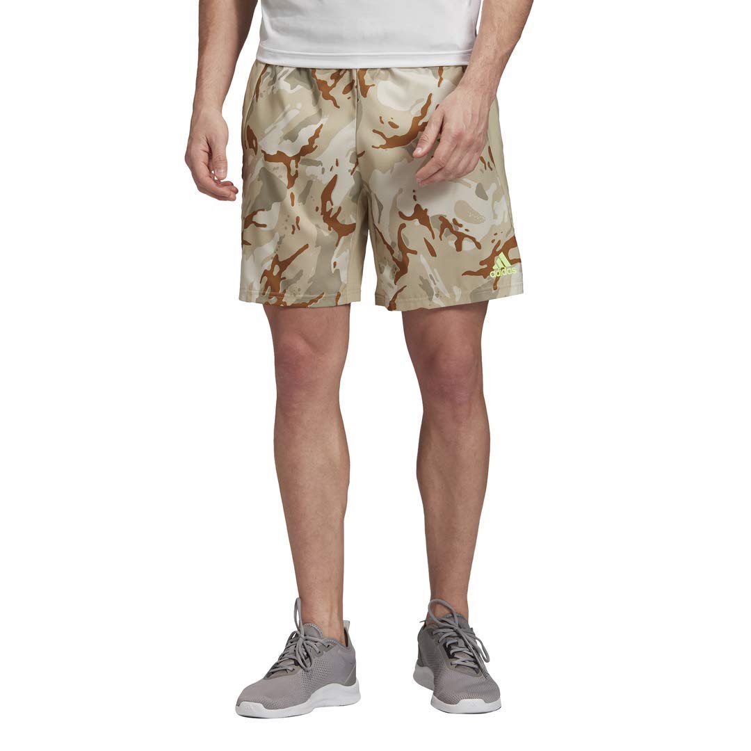 adidas mens Designed 2 Move Primeblue All Over Print Shorts Dove Grey/Grey /Black Large