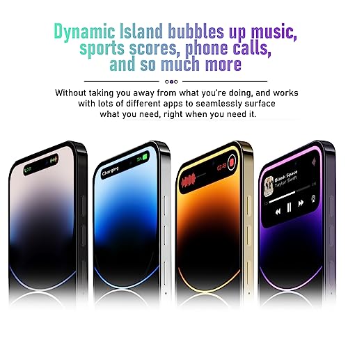 fuxinya Unlocked Cell Phones 2023 Android 13 Smartphone with Dynamic Island 8GB+128GB 8-Core Mobile Phones 6.54" HD Screen 50MP+13MP Camera 5000 mAh Long Battery Cellphone with 4G Dual SIM - Black