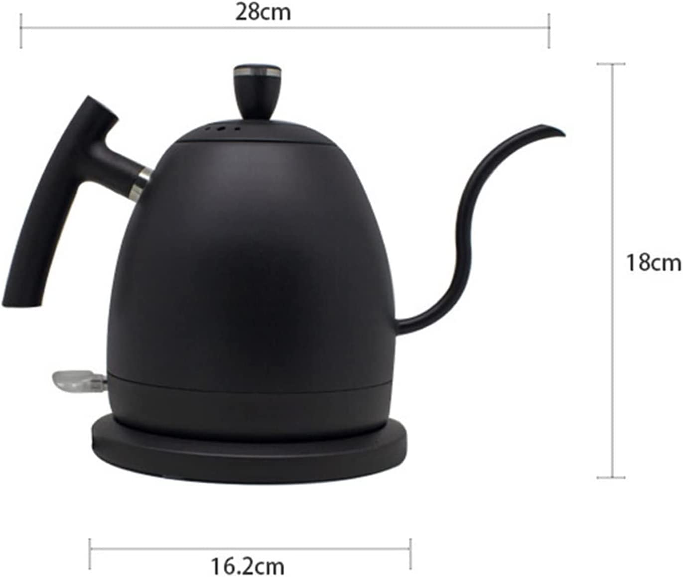 REJOON Percolator Coffee Pot Long Mouth Coffee Pot Hand Operated Pot Teapot Coffee Pot Multi-Function Espresso Tea Mocha Pot (Color : Black)