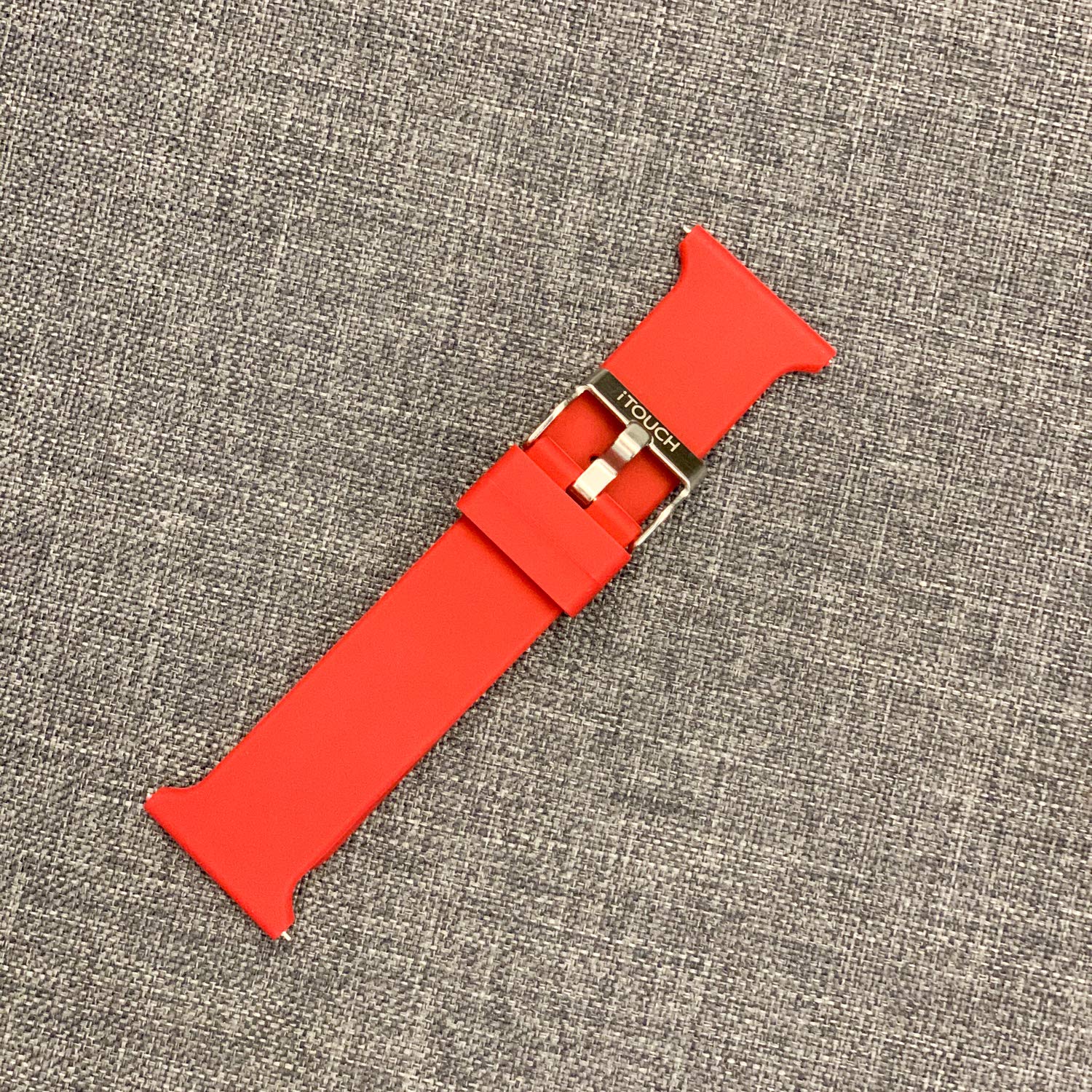 iTouch Sport Solid Silicone Smartwatch Straps, Replacement Smartwatch Straps, Solid Silicone Straps for Smartwatches, Compatible ONLY with The iTouch Sport Smartwatch (Red)
