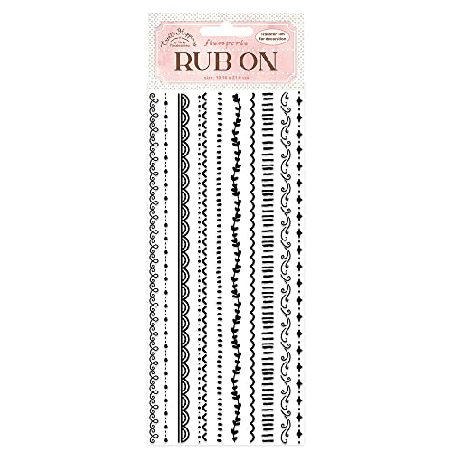 Create Happiness Rub-On 4"X8.5"-Border/Black -DFLRB01