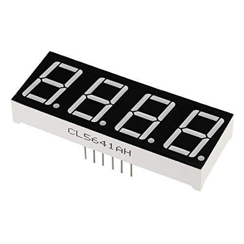 uxcell Common Cathode 12Pin 4 Bit 7 Segment Display 1.98 x 0.75 x 0.31 Inch 0.55" Red LED Display Digital Tube 2pcs