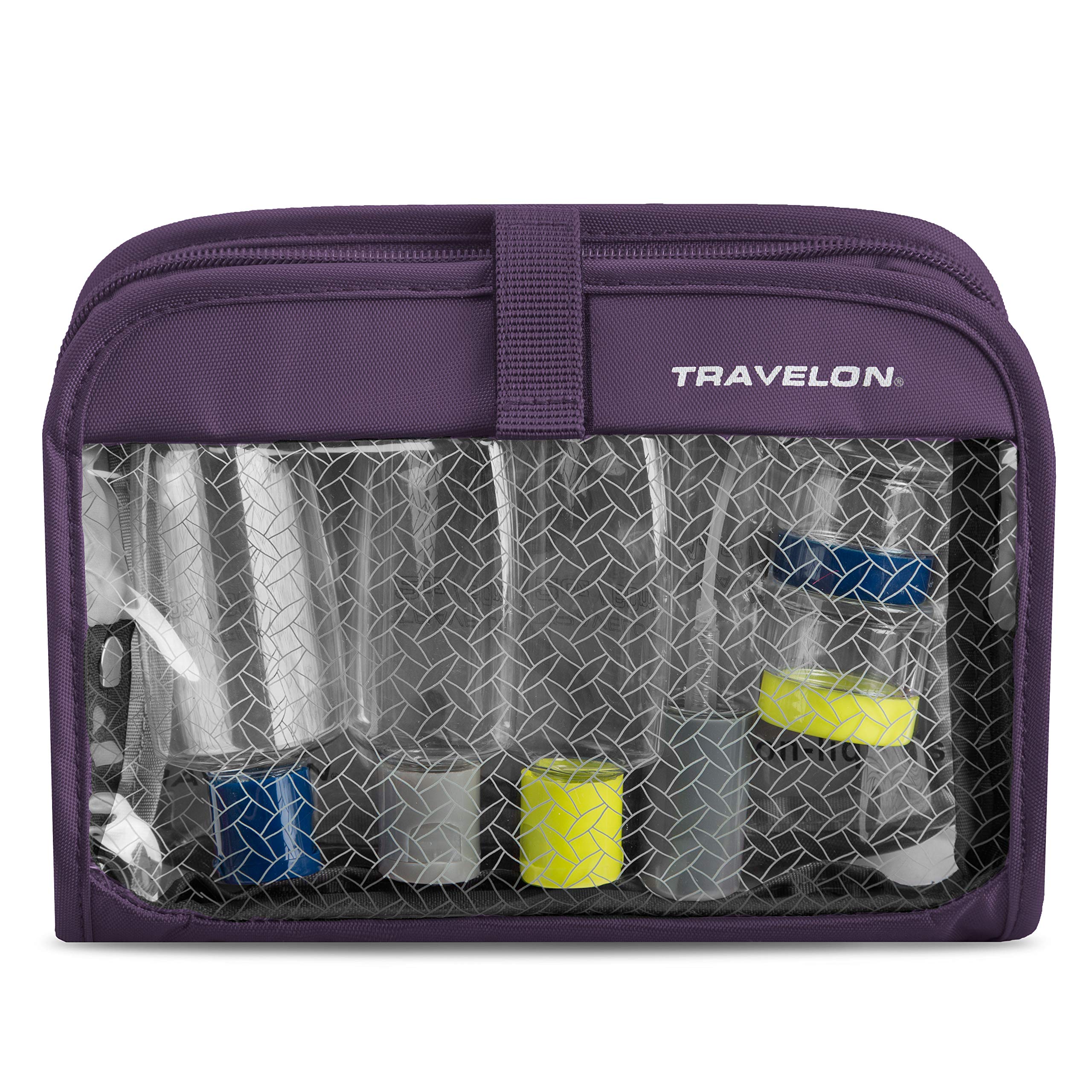 Travelon Wet/Dry 1 Quart Bag with Bottles, Purple, One Size
