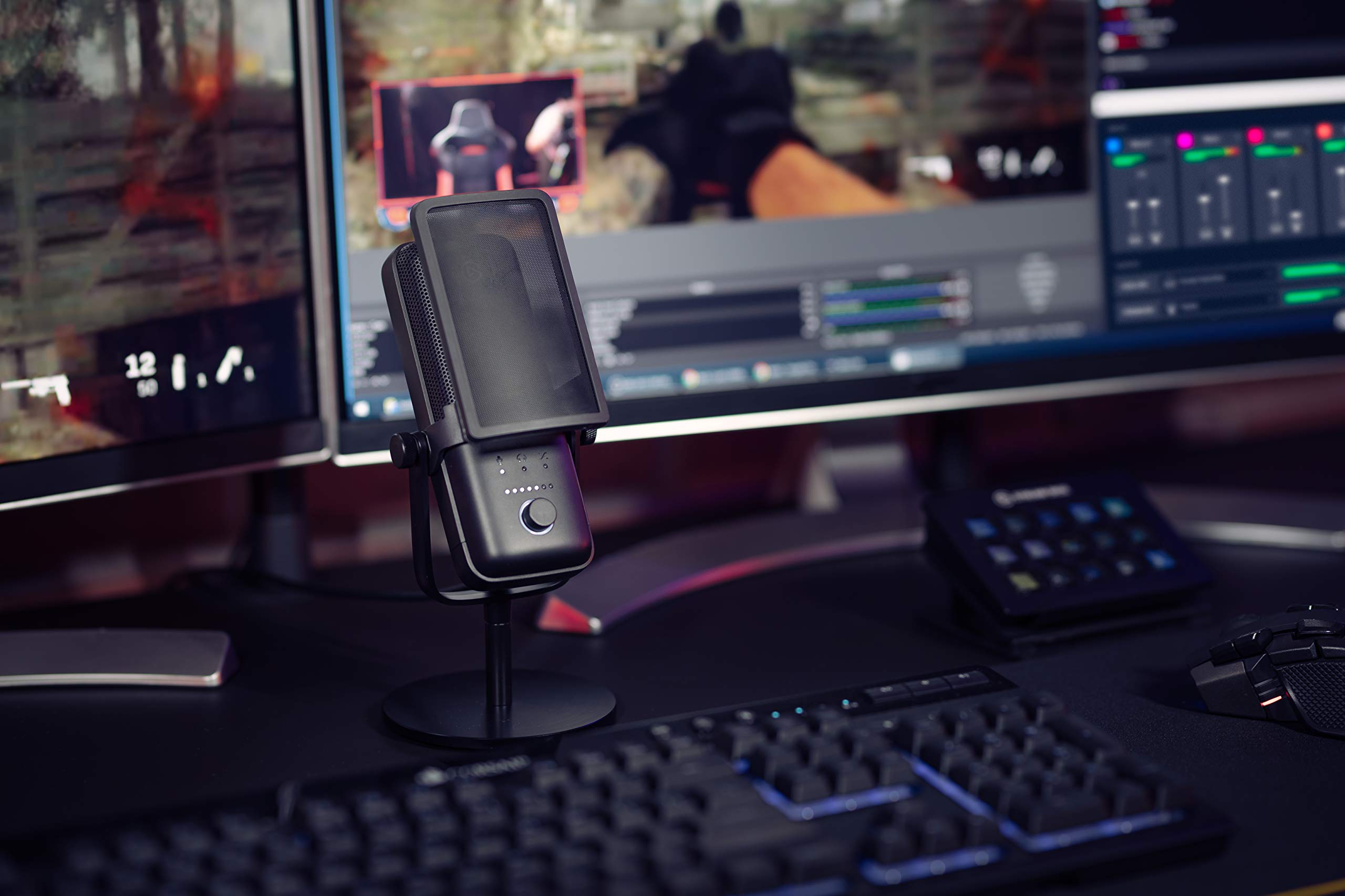 Elgato Pro Audio Transparency Set - Premium USB Condenser Microphone, Anti-plosive noise shield for Streaming, Podcasting, Recording, Gaming, Home Office and Video Conferencing