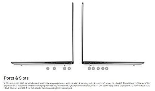 Dell XPS 15 9560 15.6in FHD InfinityEdge Display Intel Core i7-7700HQ X4 2.8GHz 8GB 256GB SSD NVIDIA GeForce GTX 1050 Silver (Renewed)