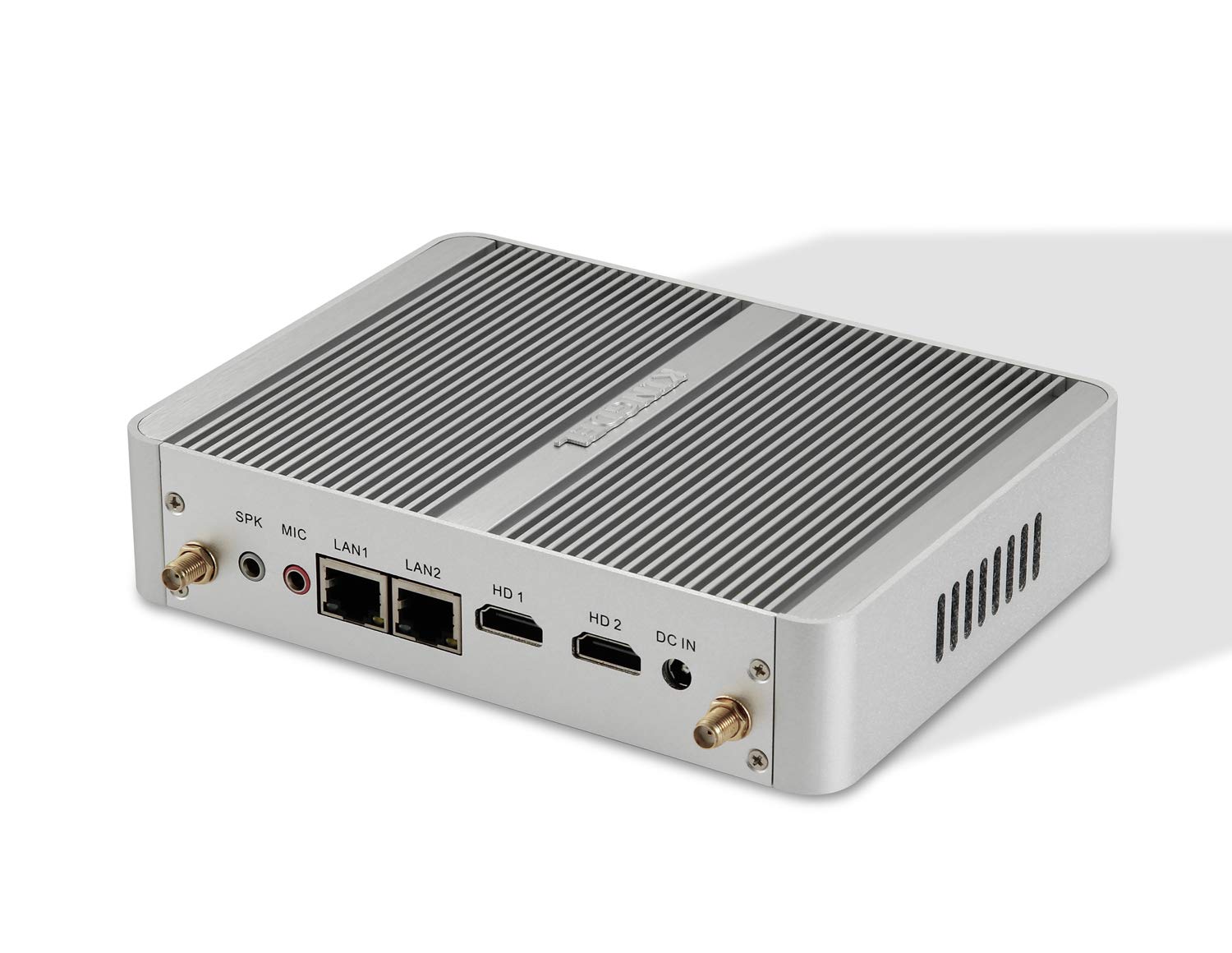 KINGDEL Mini Computer, Fanless Nettop with Celeron N3150/J3160/J4125 Quad Core 2.08GHz CPU, 4GB RAM 256GB SSD, 2*LAN, 2*HD, 4*USB 3.0