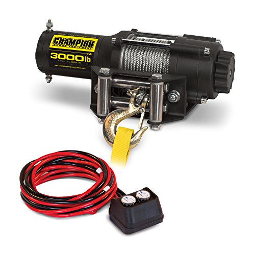 Champion 3000-lb. ATV/UTV Winch Kit, BLACK,RED