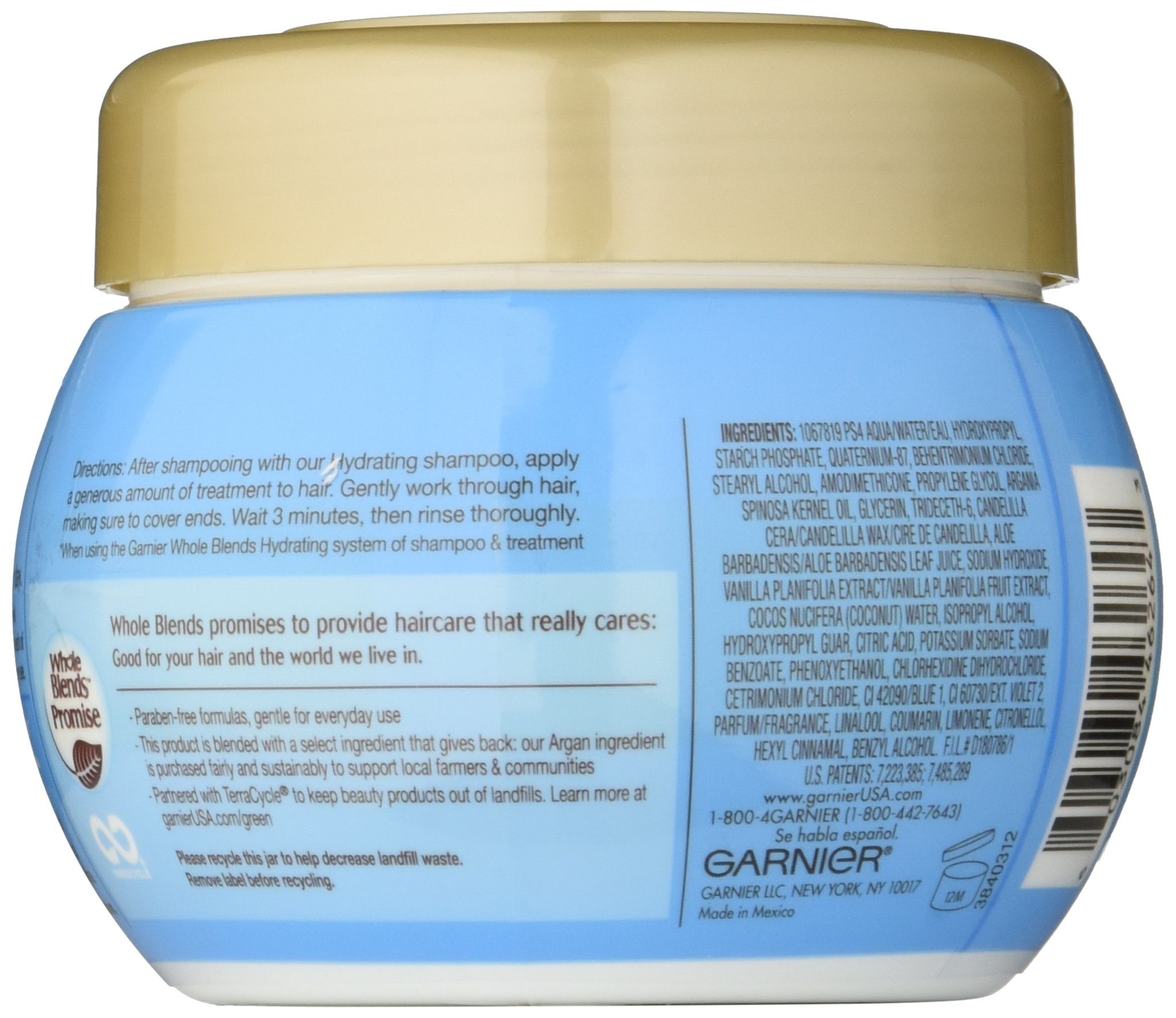 Garnier Whole Blends Hydrating Mask, Coconut Water & Vanilla Milk Extracts, 10.1 Fl Oz (Pack of 1)