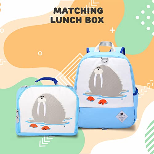 Beatrix New York - Toddler & Kids 11.5" Backpack Bag with Removable Leash for Girls & Boys (WALRUS), Ideal for Preschool & Kindergarten Back to School