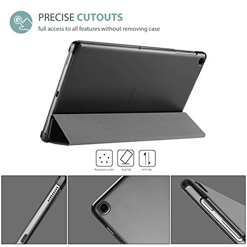 ProCase Smart Case for Galaxy Tab A7 10.4" 2022 2020(SM-T500/T503/T505/T507/T509) with Tempered Glass Screen Protector, Slim Stand Hard Shell Protective Smart Cover for Galaxy Tab A7 10.4 Inch -Black