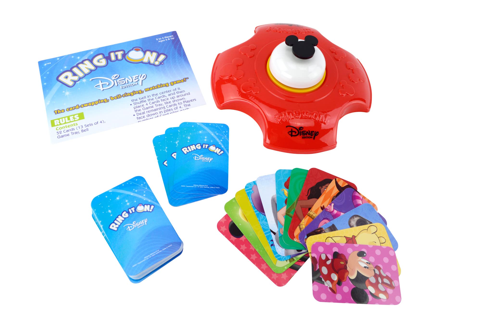 Disney Ring It On! -- The Card-swapping, Bell-Ringing, Matching Game! -- Ages 6+ -- 2-4 Players