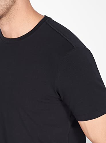 DAVID ARCHY Men's Soft Cotton Undershirts Breathable Comfy Tees Short Sleeve T-Shirts 3 Pack (XL, Black)