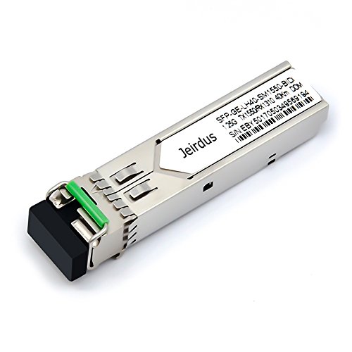 Jeirdus for Cisco GLC-BX-U40 and GLC-BX-D40 1.25G SFP Module BIDI WDM Transceiver 40KM Simplex LC DDM (1Pair)