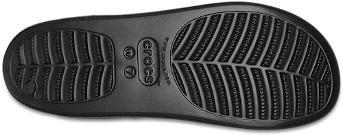 Crocs Women's Classic Slide | Platform Sandals, Black, 6