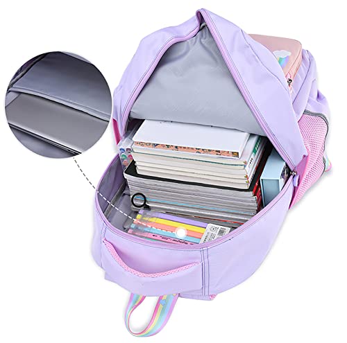 CILREA Backpack for Girls,School Backpack for Girls, Cute Book Bag with Compartments for Teen Girl Kid Students Elementary Middle School, Kids' School Bag, Pink