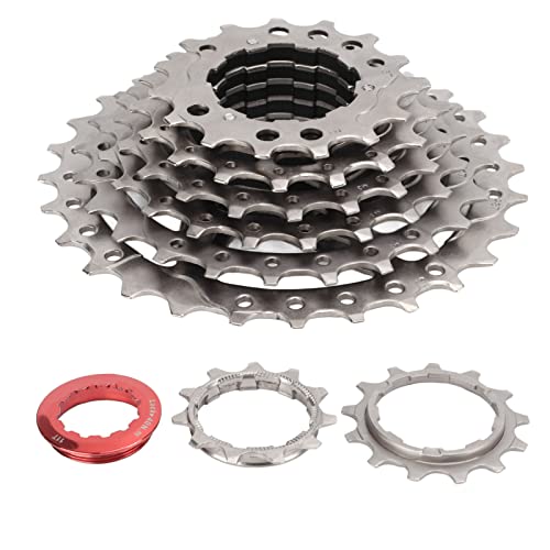 8 Speed 11‑28T Cassette, 8 Speed Flywheel Smoother Shifting Nickel Steel for Road Bike