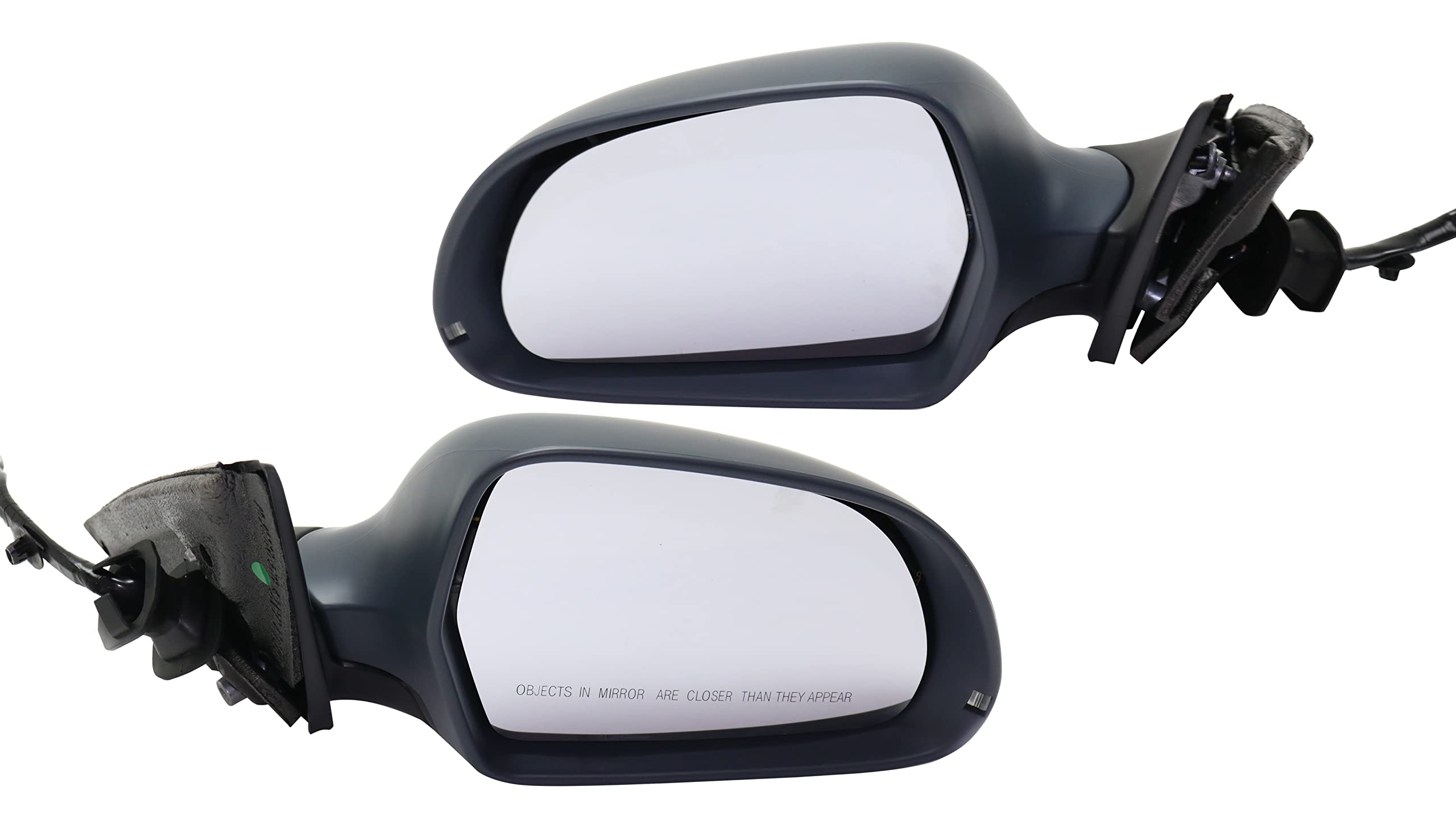 Kool Vue Driver & Passenger Side Power Heated Mirrors for Audi A4 Quattro A4 2009 With Signal Light; Without Memory Paintable Sedan & Wagon