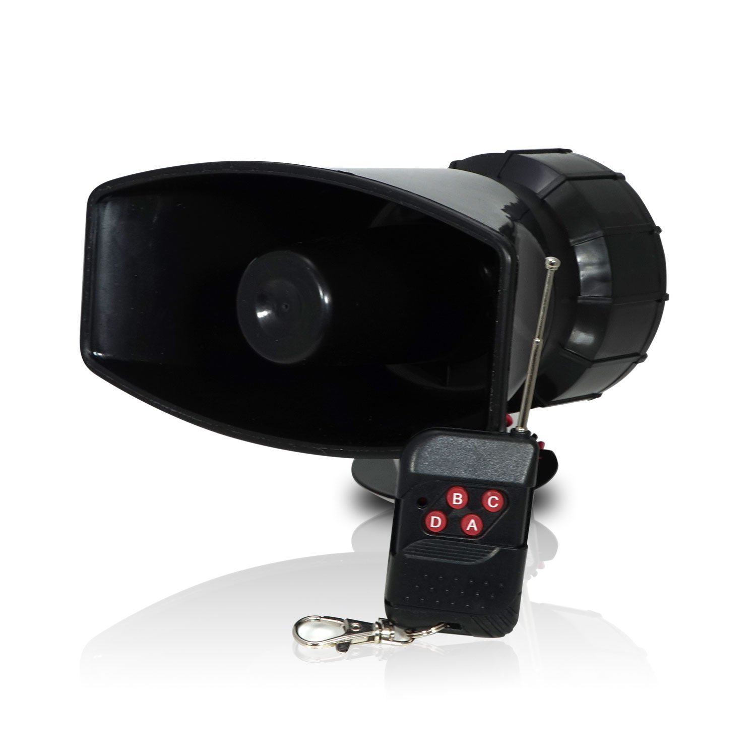 GENSSI Wireless 7 Tone Electronic Siren Emergency Horn Sound System for Police Cars Fire Trucks with Remote Control
