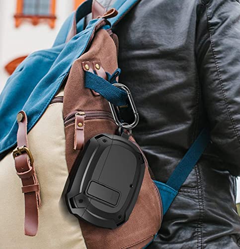 Beats Studio Buds/Studio Buds Plus Case 2021/2023, [Secure Lock] OTOPO Cool Beats Studio Buds+ Protective Case Cover Men Women with Keychain for New Beats Studio Ear buds + Case - Black