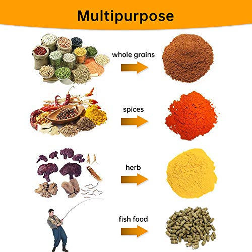 Greatrue Electric Grain Mill Grinder Spice Grinder Flour Mill Wheat Cereals Herb Pulverizer for Kitchen,150g High Speed Dry Spice Grinder Machine
