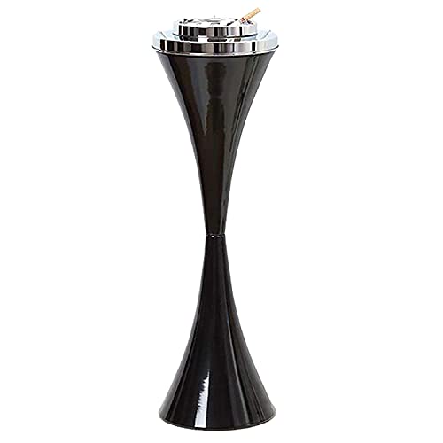 Floor Standing Ash Tray with Lid Stainless Steel Contemporary Self-Cleaning Smoking Ashtray Creative Smart Cigarette Detachable Ashtrays 23.5 High Patio Windproof Ash Holder for Indoor or Outdoor
