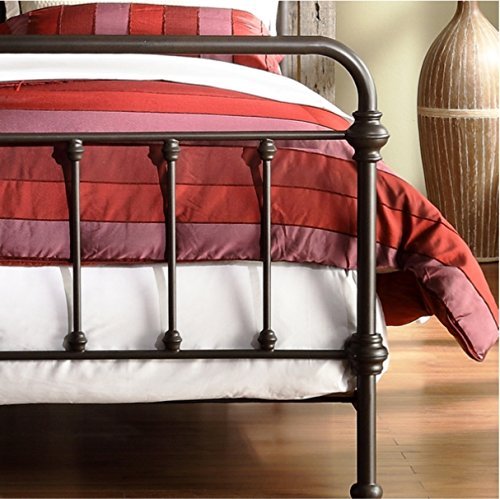 Giselle Antique Dark Bronze Graceful Lines Victorian Iron Metal Bed (Full Size)