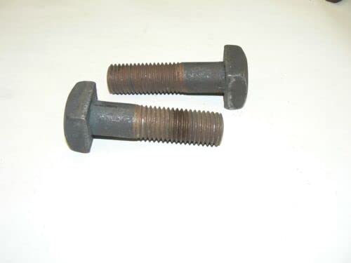 7/8"-9 x 3 1/4" Square Head Machine Bolts - Plain Steel Finish - Lot of 8 Pcs. HQ