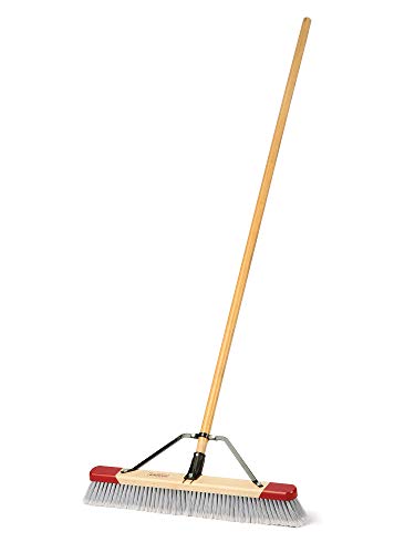 Harper 2224P1 Premium Indoor Smooth-Surface Hardwood 24 in. Push Broom, Brown