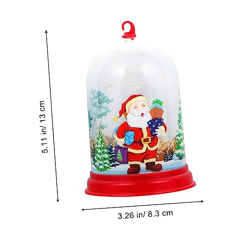 Gadpiparty Christmas Glow Night Lights Christmas Snow Globes Mini Christmas Tree Kids Decor Christmas Candle Lantern Xmas Party Bag Filler Light up Snow Globe Lantern Xmas Table Lamp Desktop