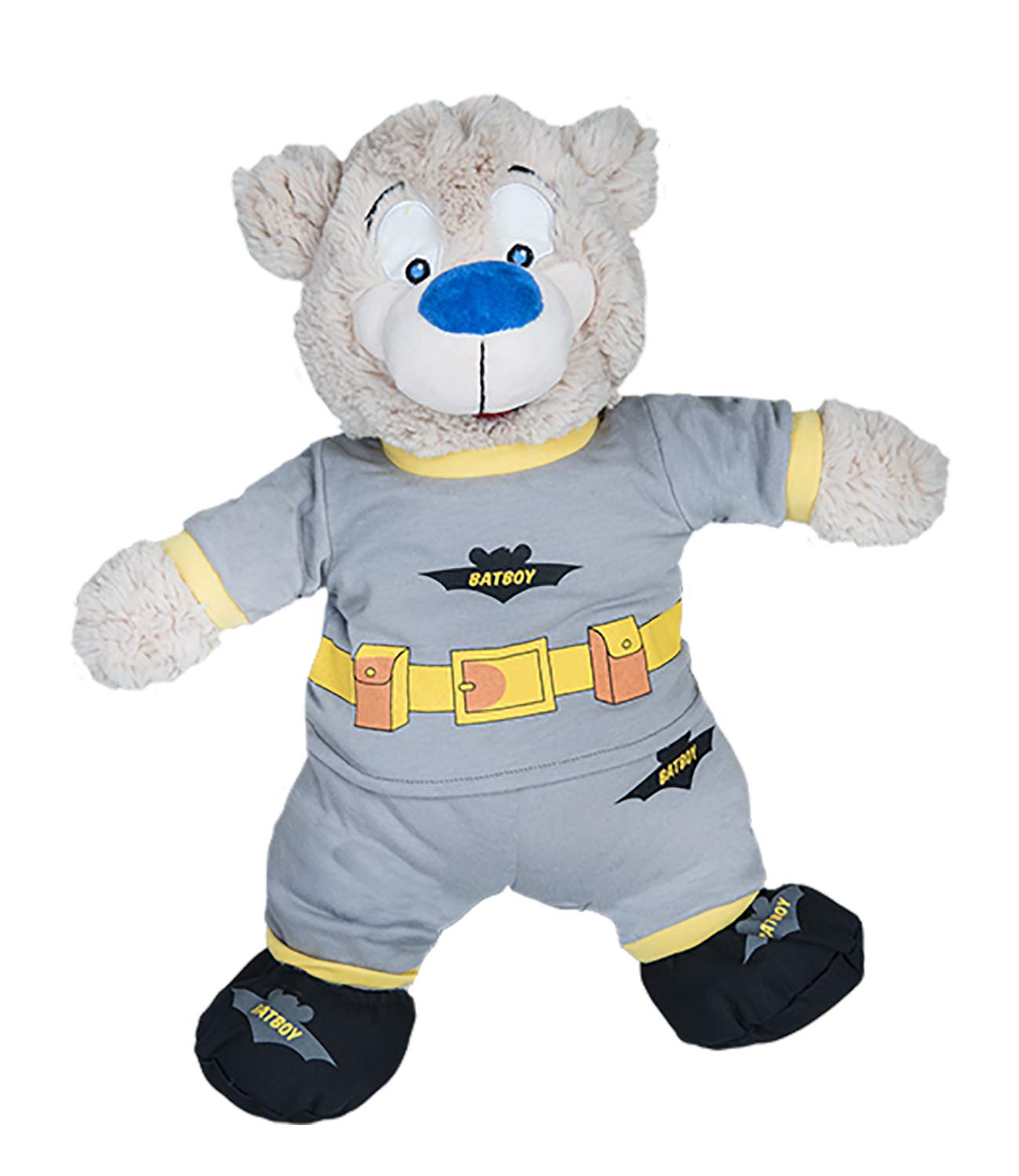 Batboy PJ's W/Slippers Teddy Bear Clothes Outfit Fits Most 14" - 18" Build-A-Bear, Vermont Teddy and Make Your Own Stuffed Animals