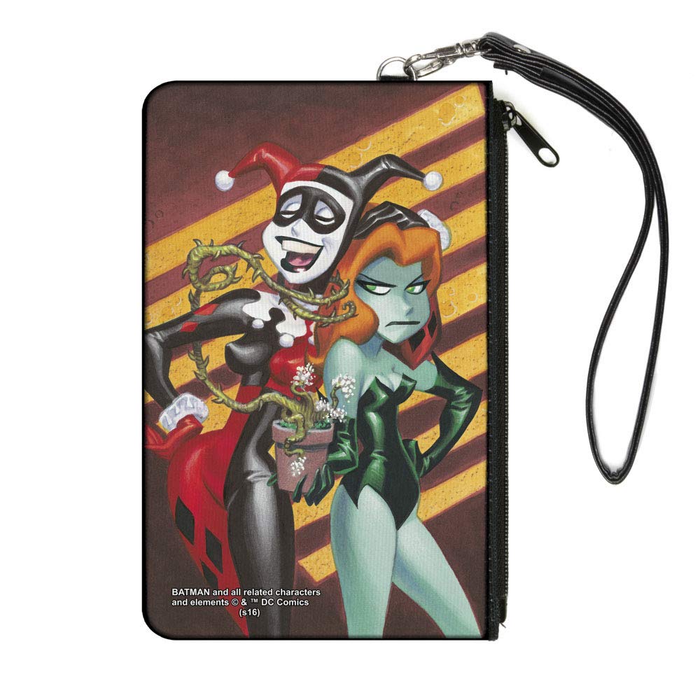Buckle-Down womens Buckle-down Zip Harley Quinn Poison Ivy Large Wallet, Marled Quinn Poison Ivy, 8 x 5 US