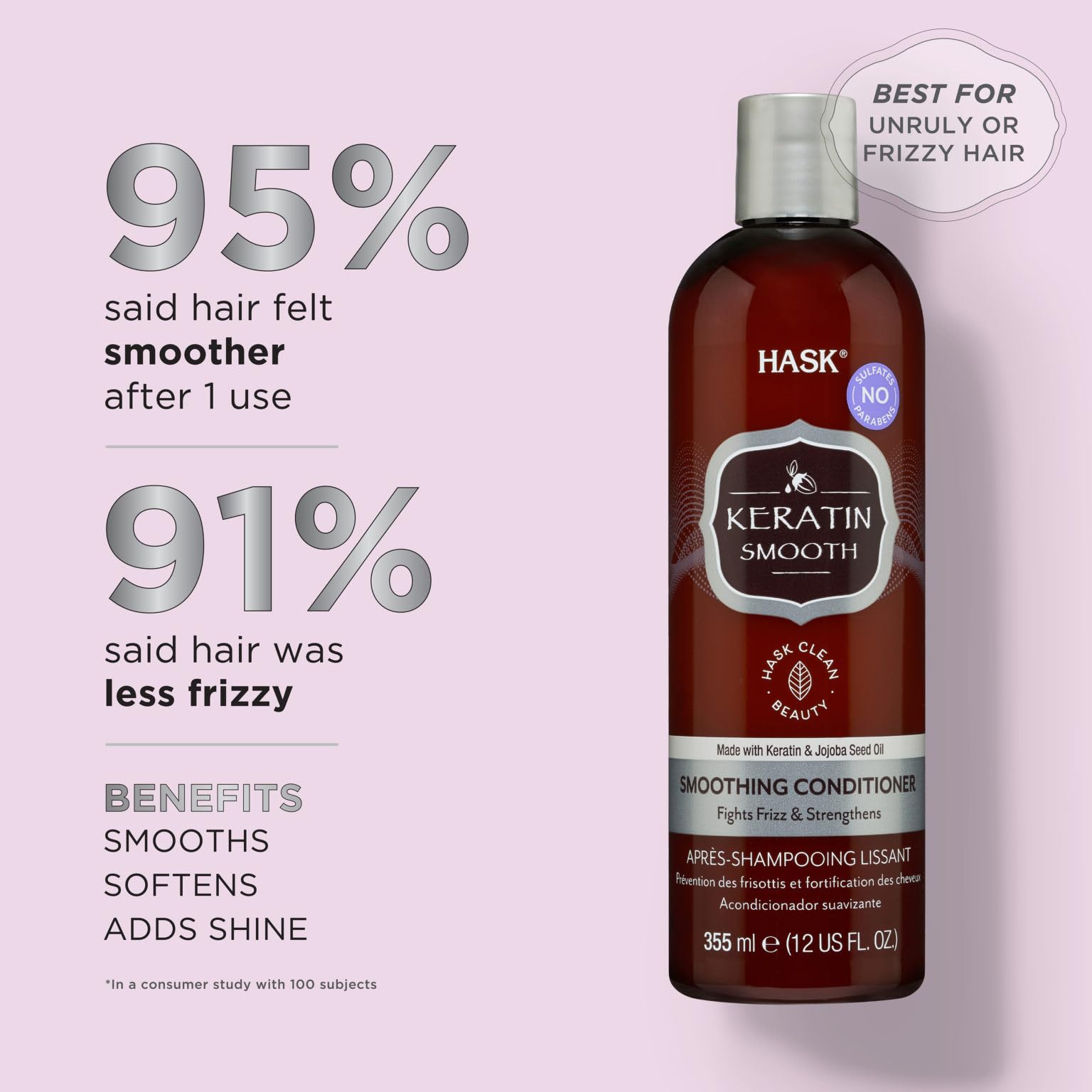 Hask Keratin Protein Smoothing Conditioner 12 oz