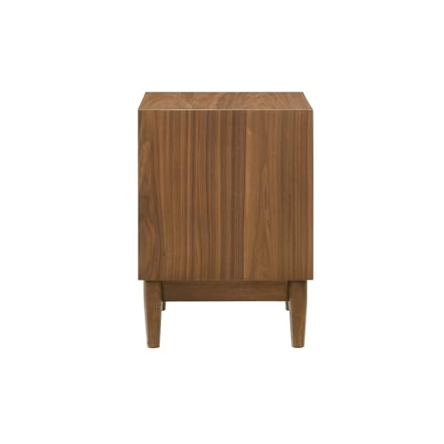 Armen Living Artemio 2 Drawer Wood Nightstand with Shelf in Walnut Finish