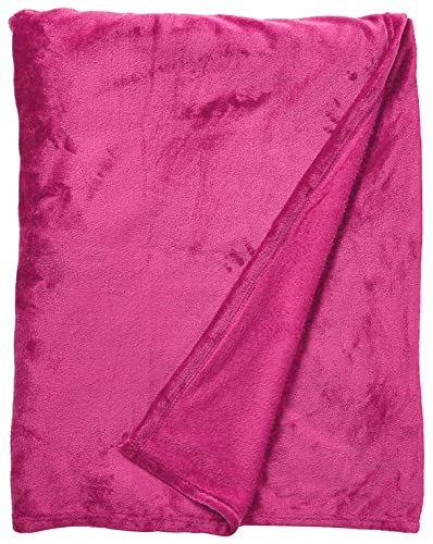 Home Must Haves Solid Hot Pink Affordable Bed Blanket Bedding Throw Fleece Super Soft Warm (Queen), (Hot Pink Blanket 1)